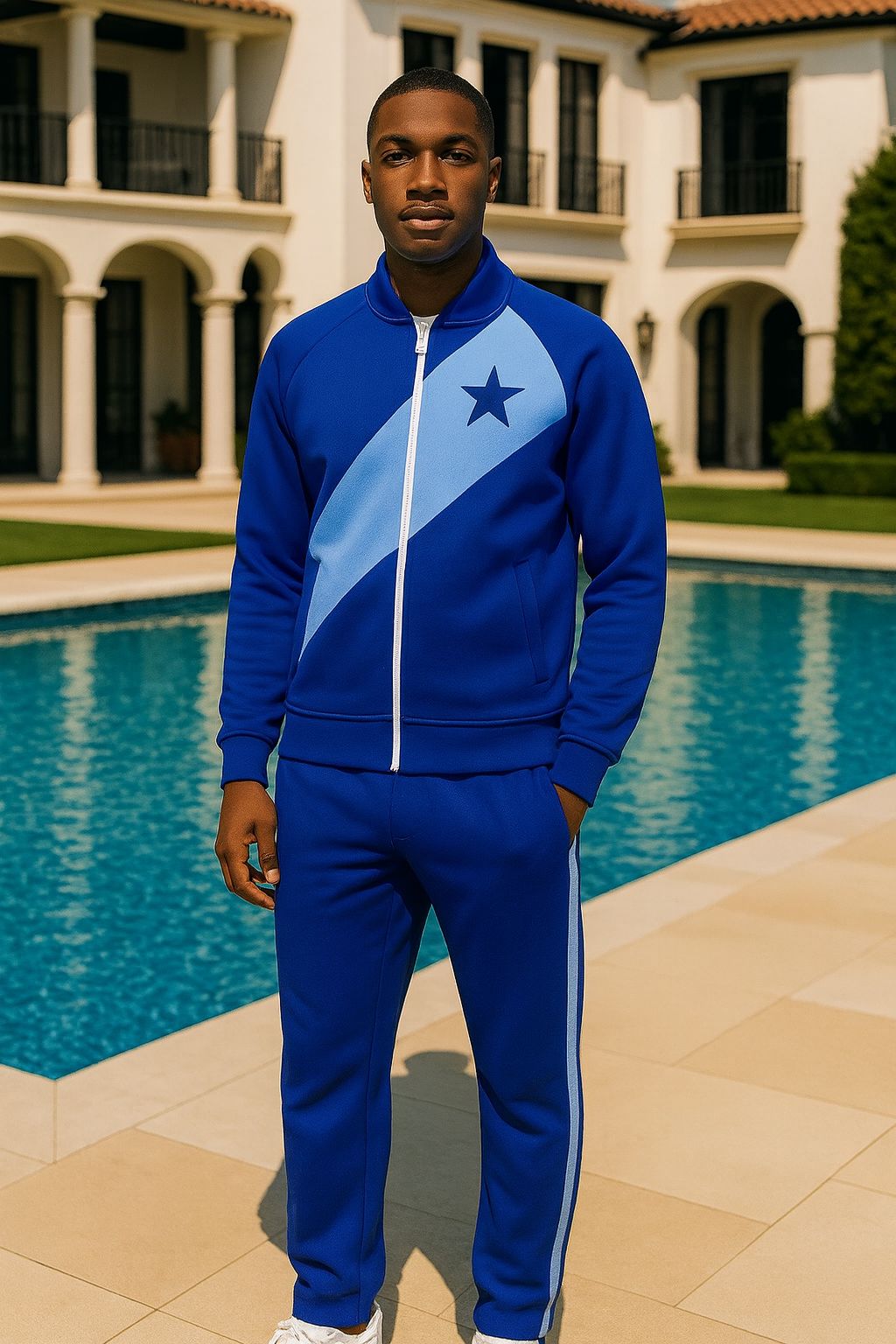 Royal Dynasty 'Blue & Light Blue' Tracksuit | StarStruck Official